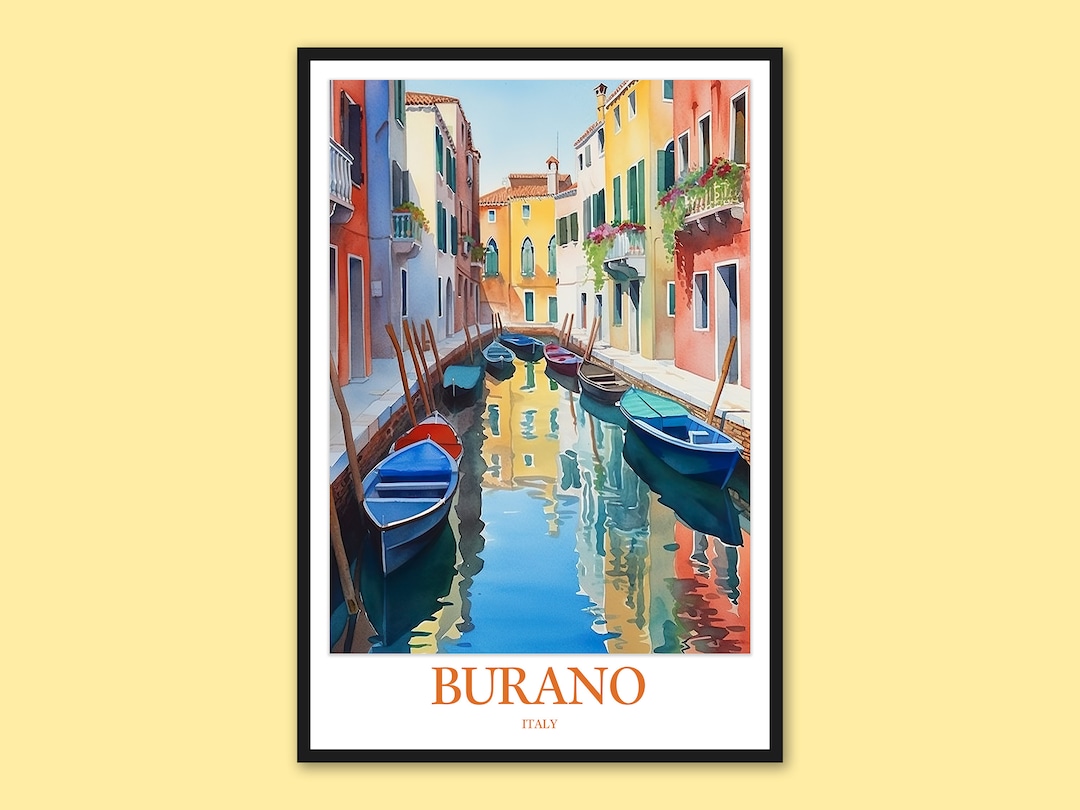 Burano Poster Burano Wall Art Burano Print Art Burano Wall Decor Burano ...