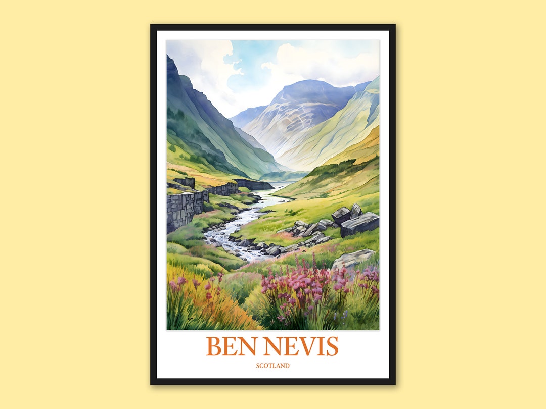 Ben Nevis Wall Art Ben Nevis Poster Ben Nevis Print Ben Nevis Mountain ...