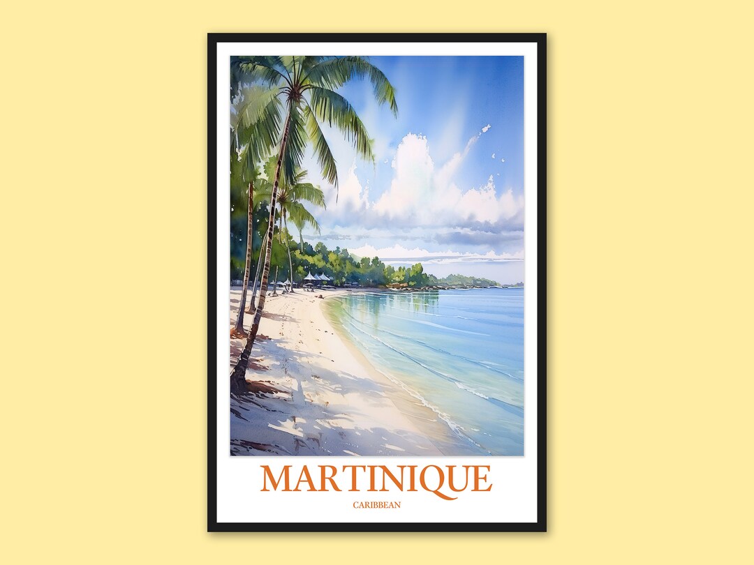 Martinique Travel Print Wall Art Martinique Print Martinique Poster ...