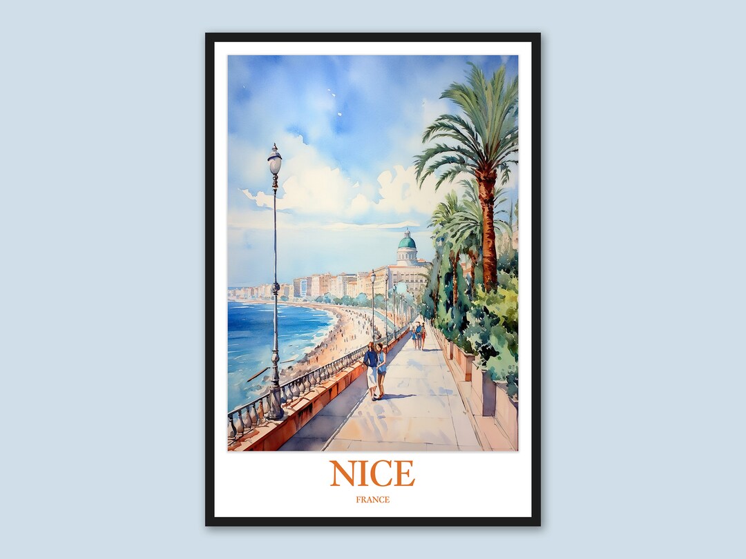 Nice Wall Art Nice Poster Nice Print Art Nice Wall Decor Nice Travel ...