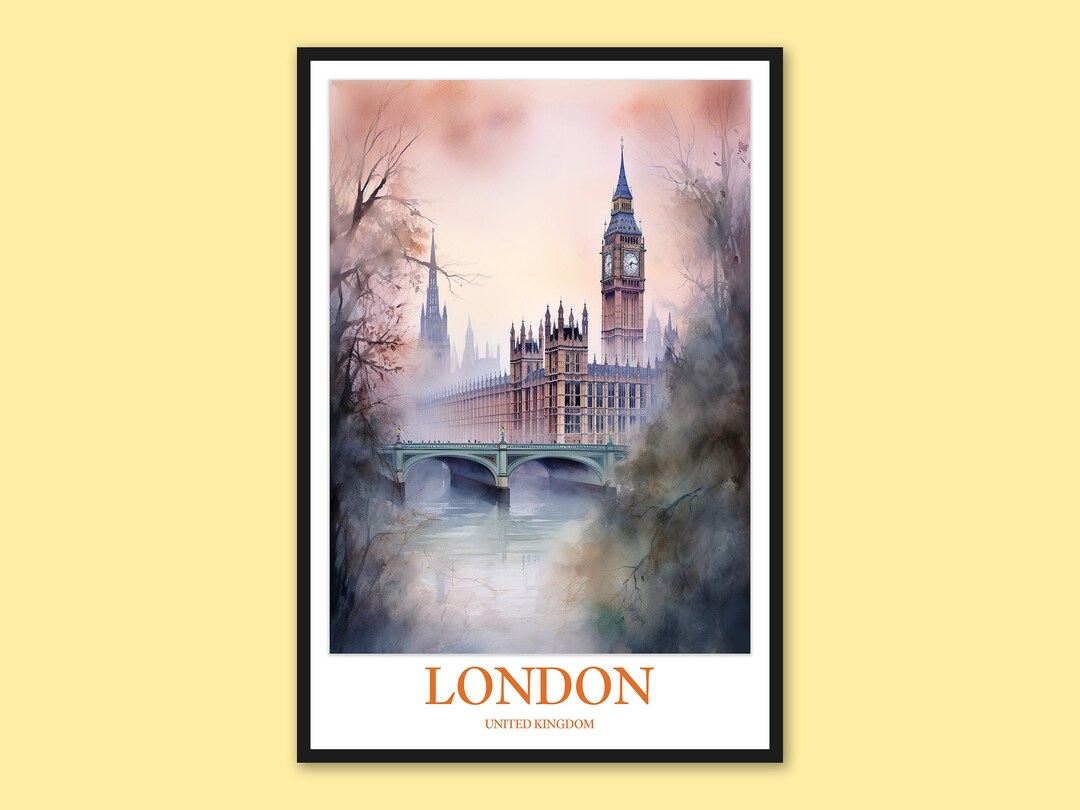 London Wall Art London Poster London Print Art London Wall Decor London ...
