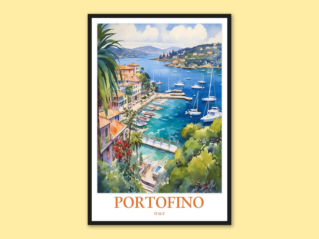 Portofino Print Portofino Travel Print Wall Art Portofino Poster ...