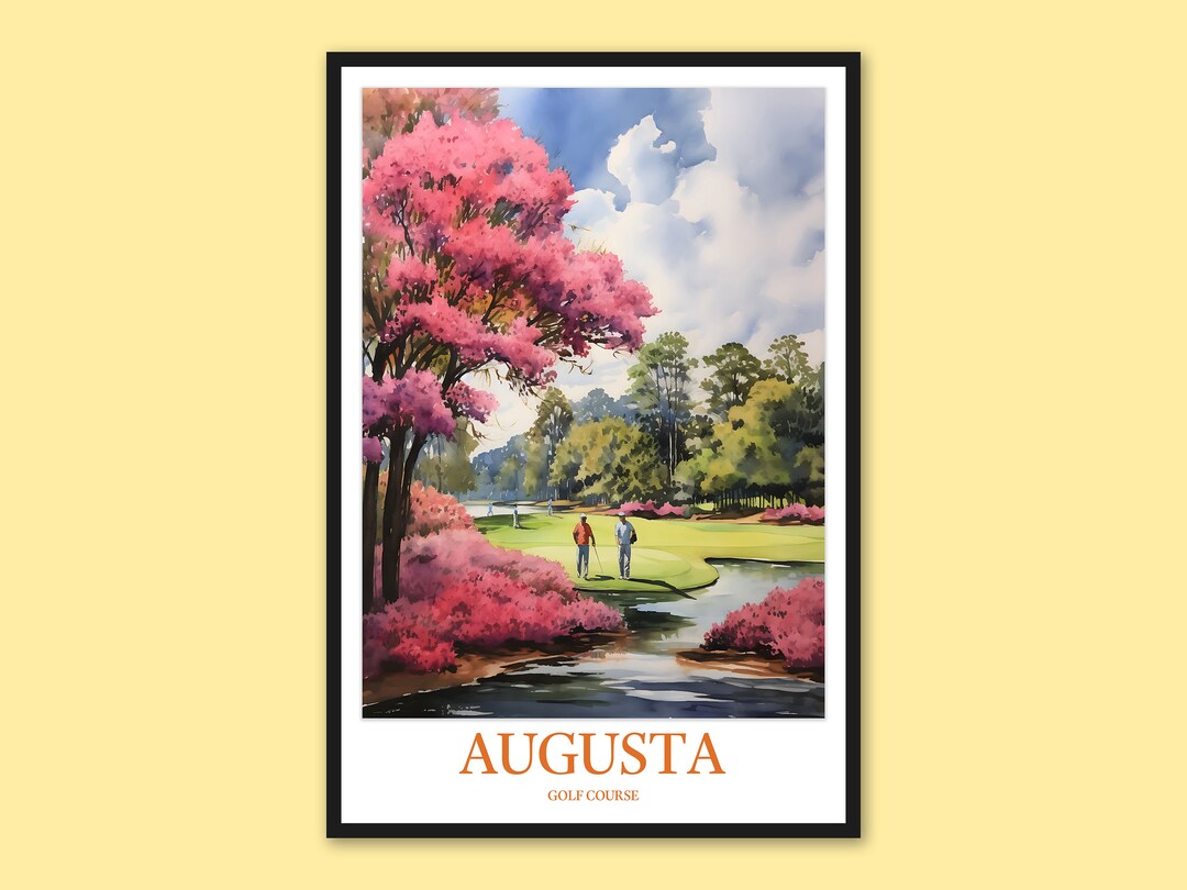 Augusta Golf Course Poster Augusta Golf Club Wall Art Augusta Print Art ...