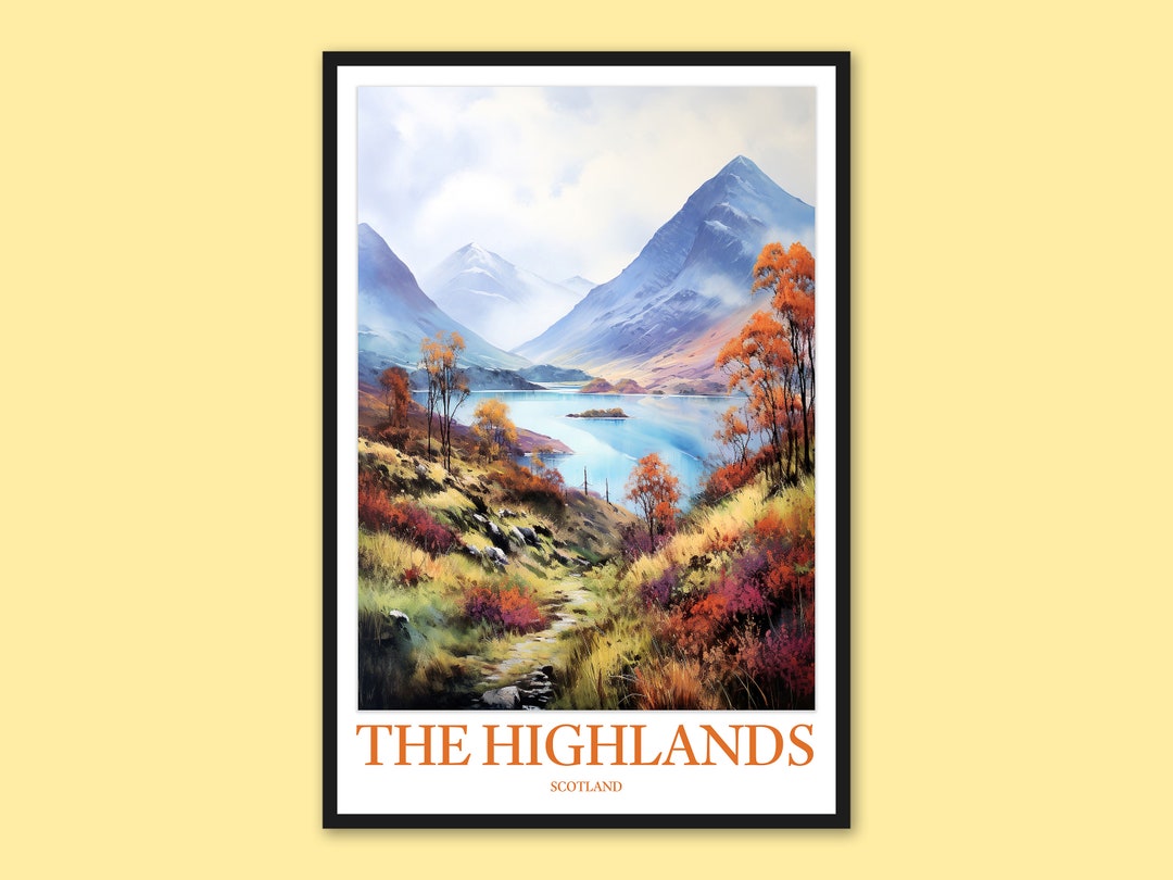 The Highlands Scotland Poster: Travel Print Wall Art - Etsy