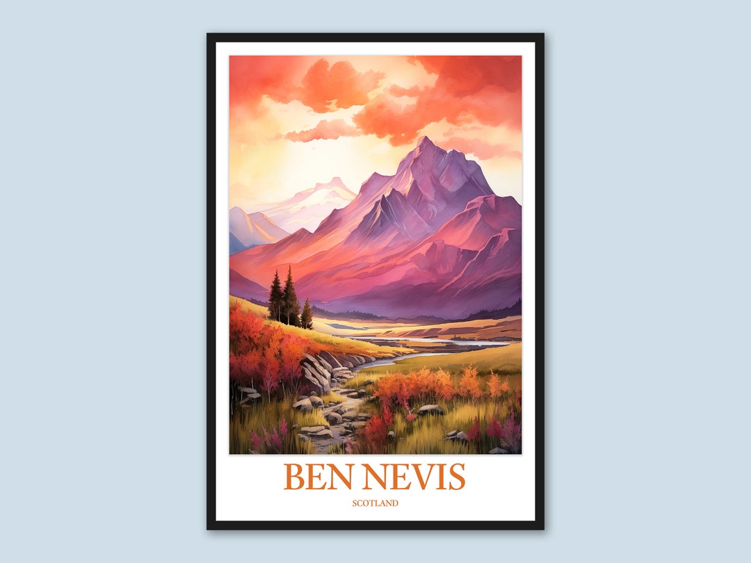 Ben Nevis Print Ben Nevis Poster Ben Nevis Wall Art Ben Nevis Mountain ...