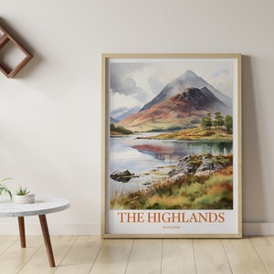 The Highlands Poster the Highlands Wall Decor the Highlands Print Art ...