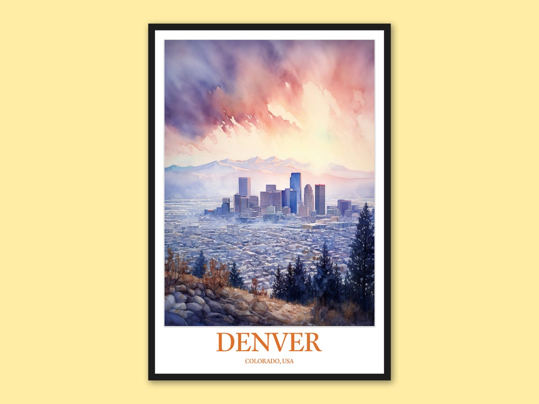 Denver Travel Wall Art Denver Poster Denver Wall Decor Denver Travel ...