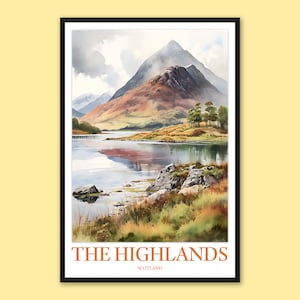 The Highlands Poster the Highlands Wall Decor the Highlands Print Art ...