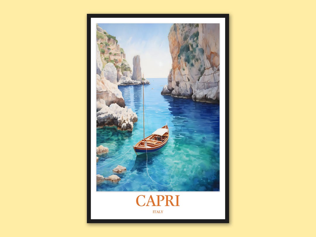 Capri Travel Print Wall Art Capri Poster Capri Print Capri Wall Decor ...