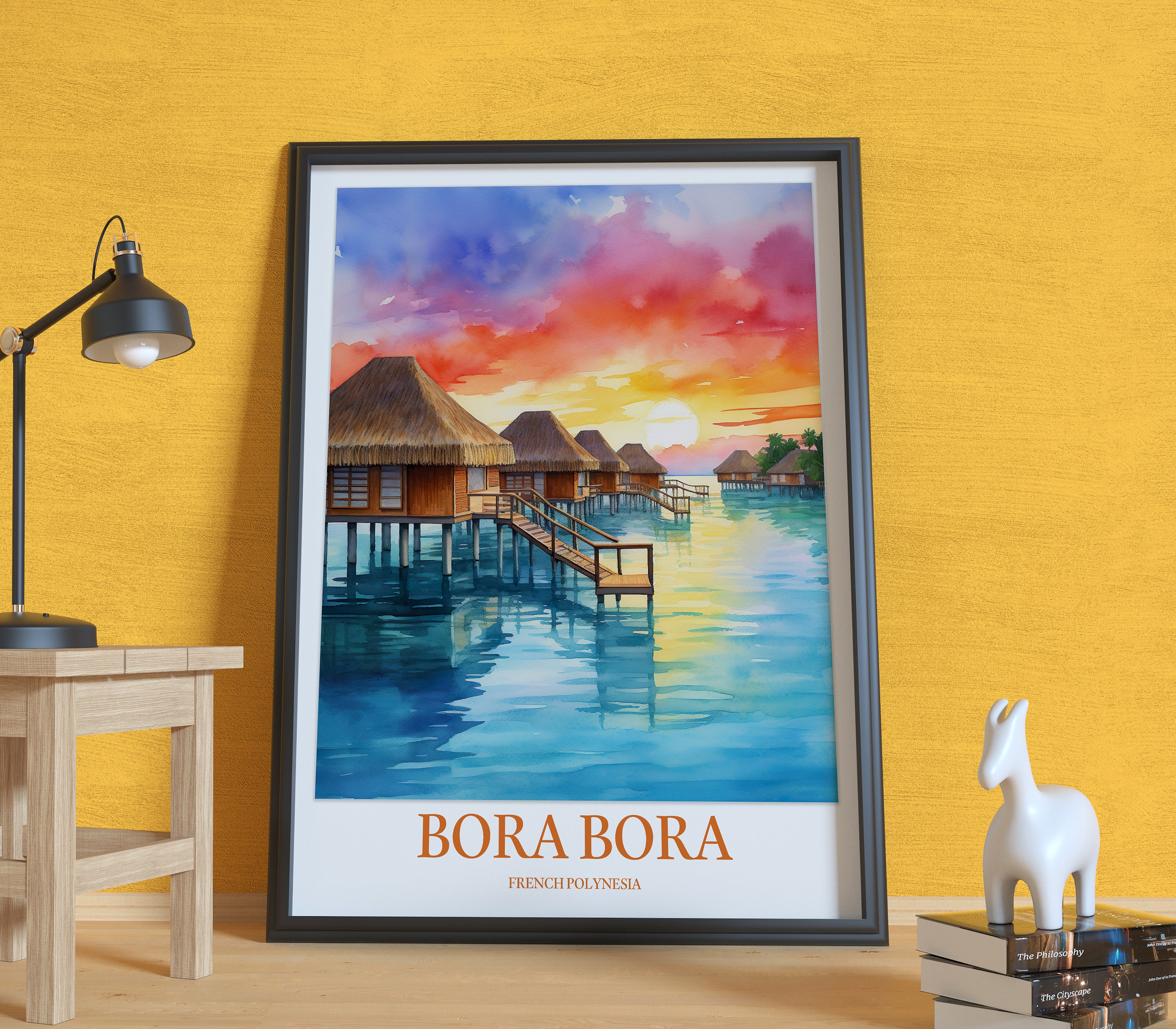 Bora Bora Poster Bora Bora Island Bora Bora Bungalow Print Bora Bora ...
