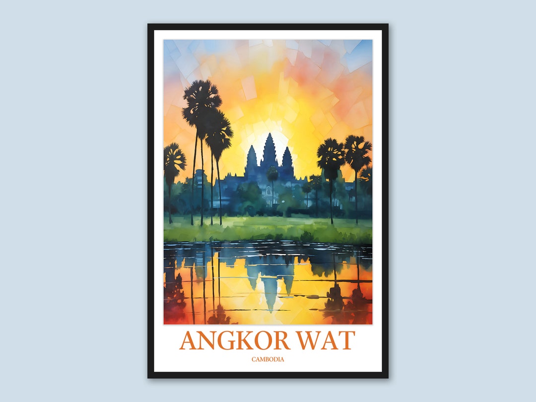 Angkor Wat Poster Angkor Wat Temple Wall Art Angkor Wat Print - Etsy