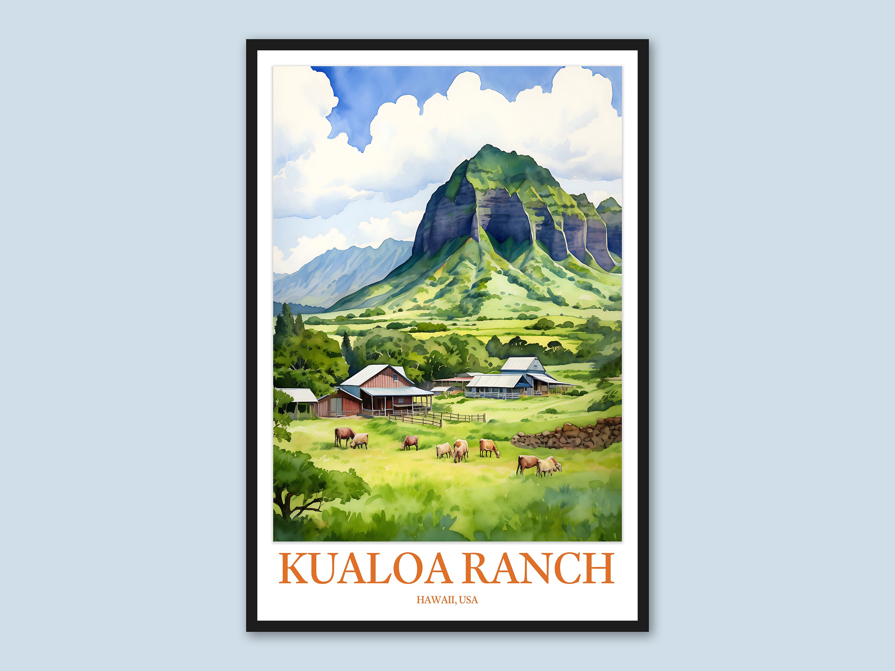 Kualoa Ranch Wall Art Kualoa Ranch Poster Kualoa Ranch Print - Etsy