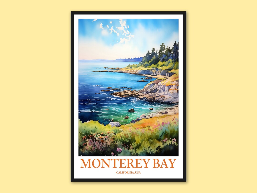 Monterey Bay Wall Art Monterey Bay Poster Monterey Bay Print Art ...