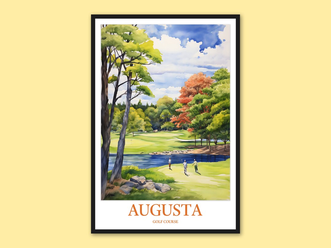 Augusta Golf Course Travel Poster: Framed Wall Art - Etsy