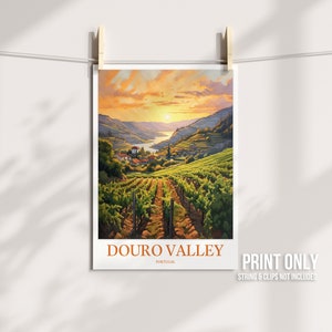 Douro Valley Poster Douro Valley Wall Art Douro Valley Vineyard Print ...