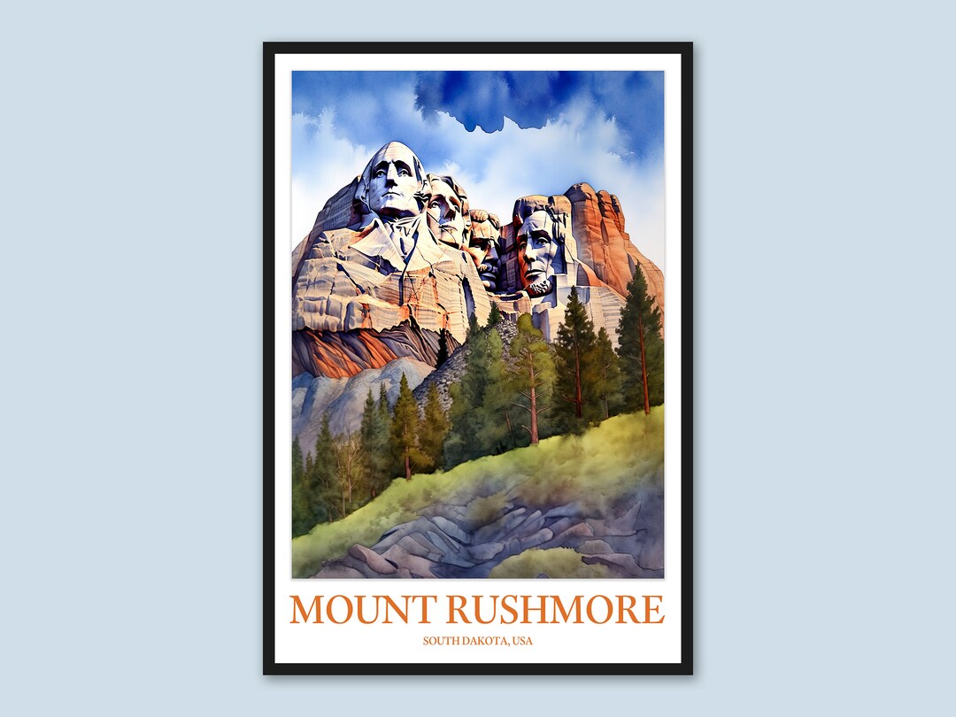 Mount Rushmore Wall Art Mount Rushmore Poster Mount Rushmore Print Art ...