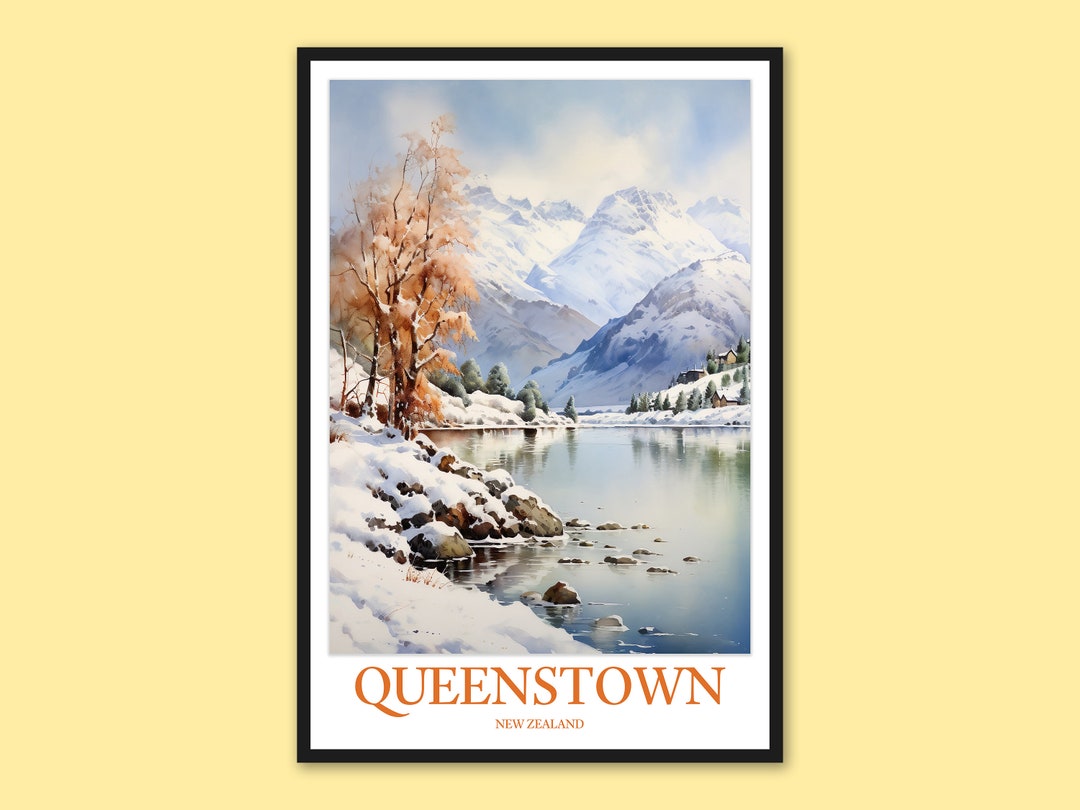 Queenstown Print Queenstown Wall Decor Queenstown Travel Wall Art ...