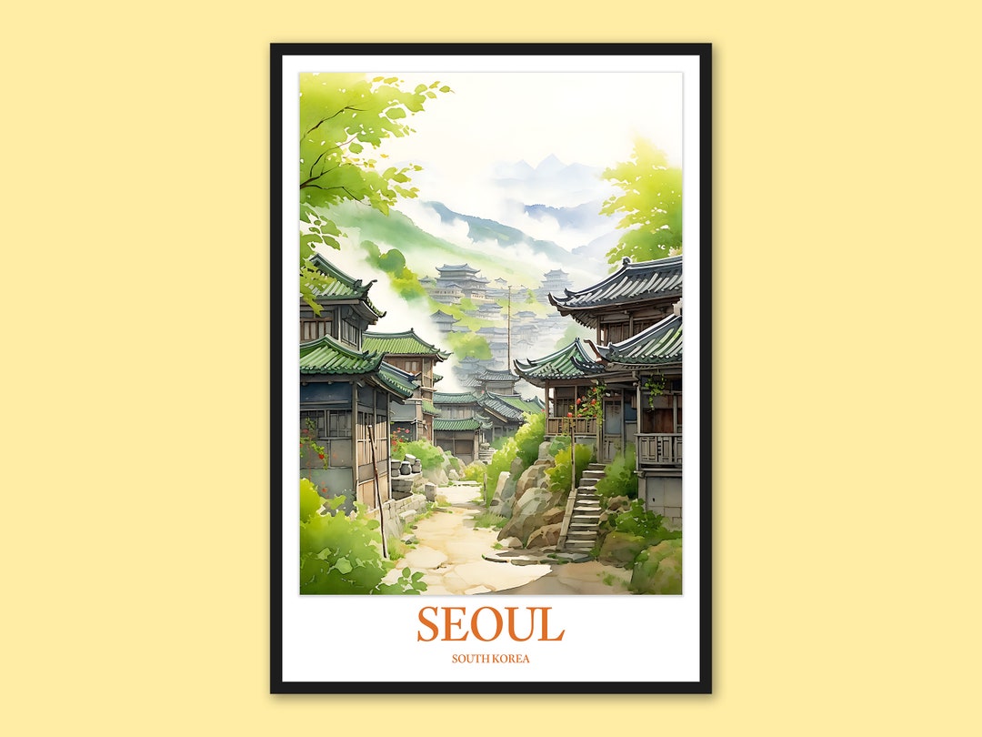 Seoul Poster Seoul Print Art Seoul Wall Art Seoul Wall Decor Seoul ...