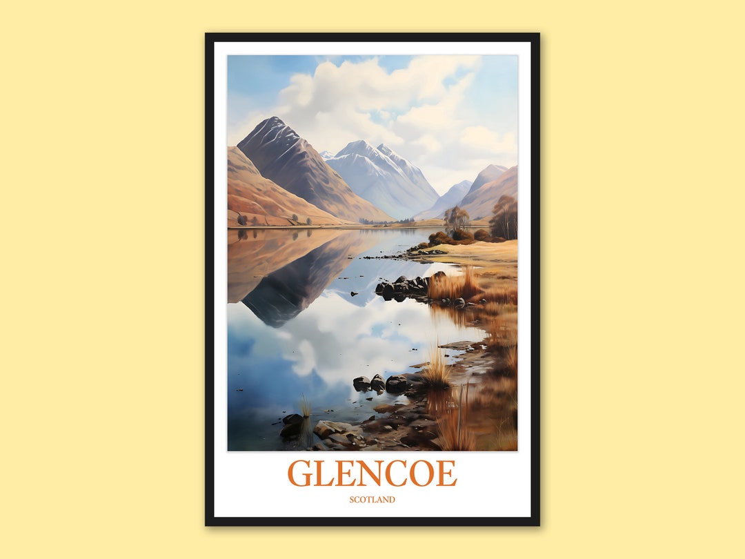 Glencoe Scotland Print: Highlands Travel Poster - Etsy