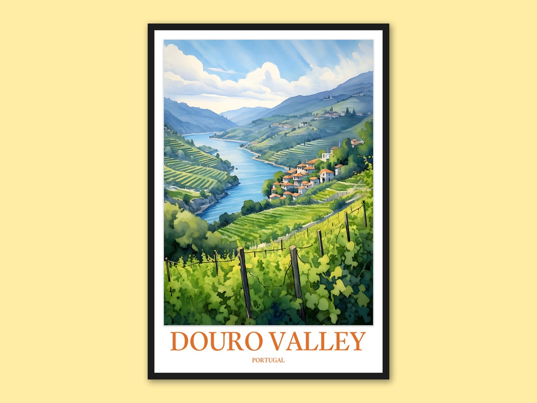 Douro-Tal Weinberg Poster Douro-Tal Wandkunst Reise-Wand-Kunst Douro ...