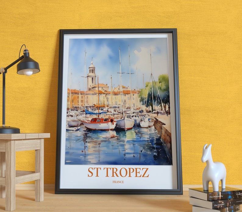 St Tropez Wall Art St Tropez Print Art St Tropez Poster St Tropez Wall Decor St Tropez Travel ...