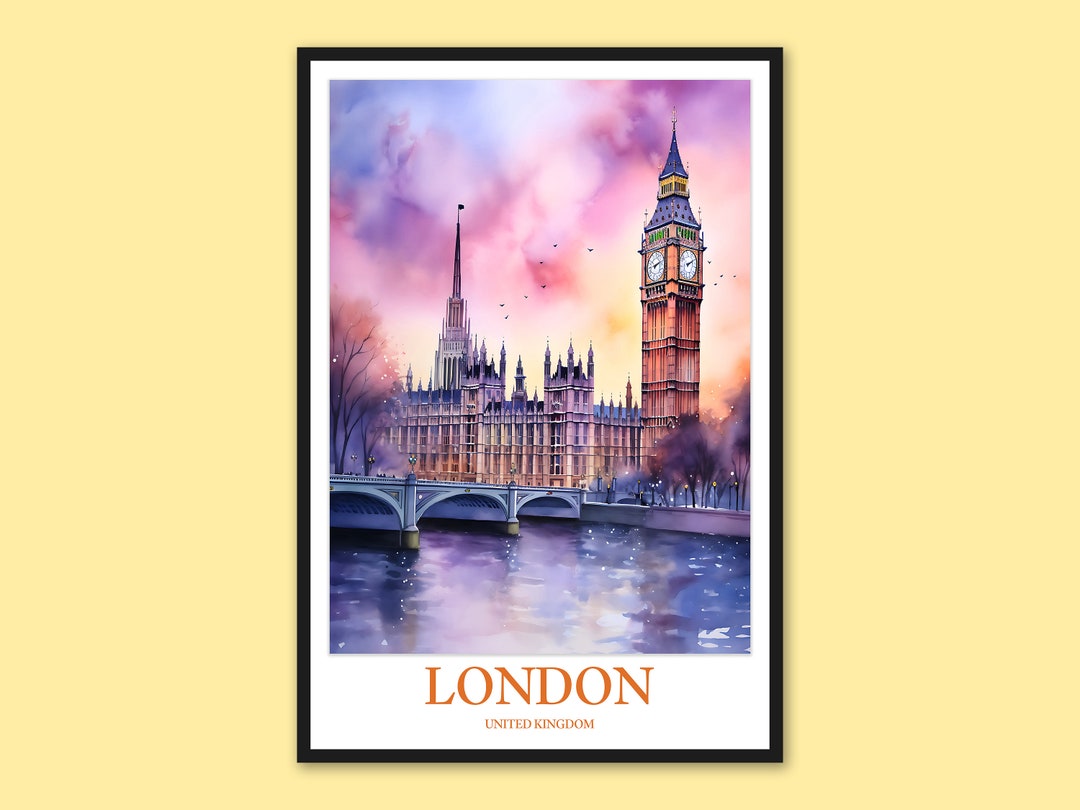London Wall Art London Poster London Print Art London Wall Decor London ...