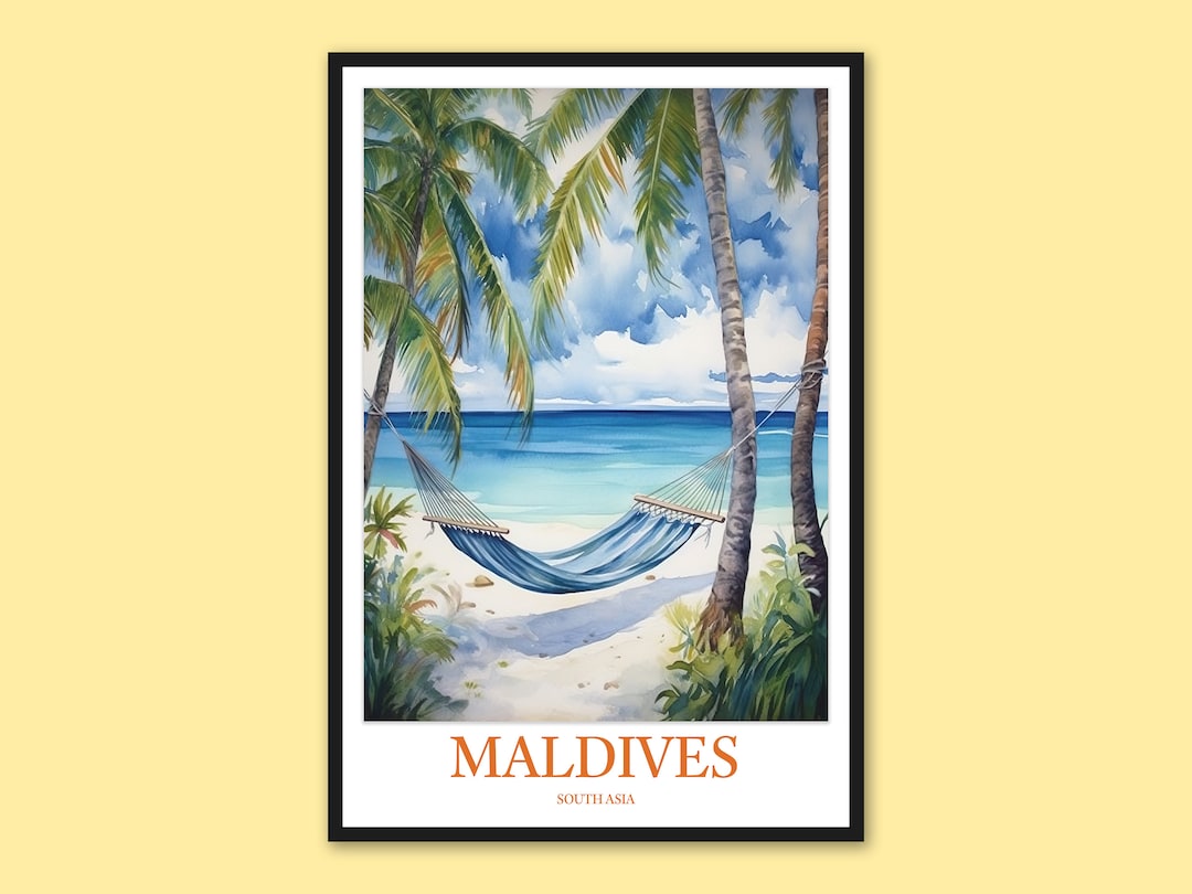 Maldives Travel Print Wall Art Maldives Poster Maldives Print Maldives ...