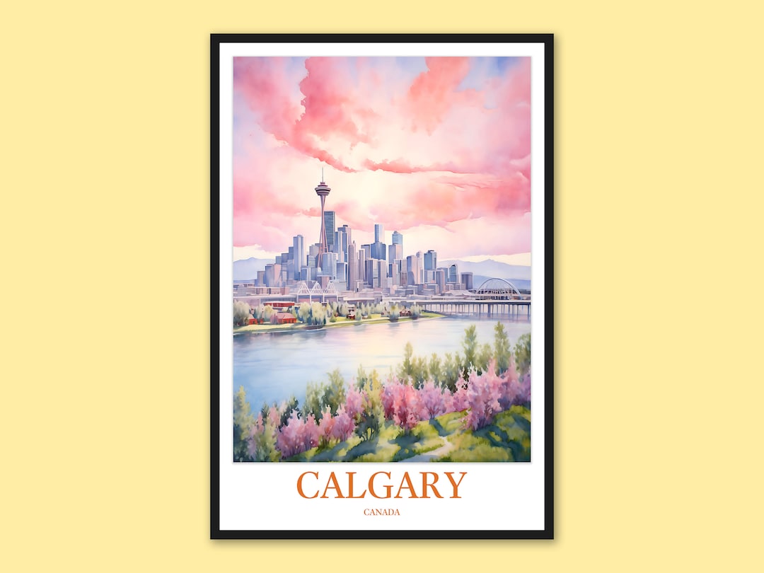 Calgary Wall Art Calgary Poster Calgary Print Calgary Wall Decor ...