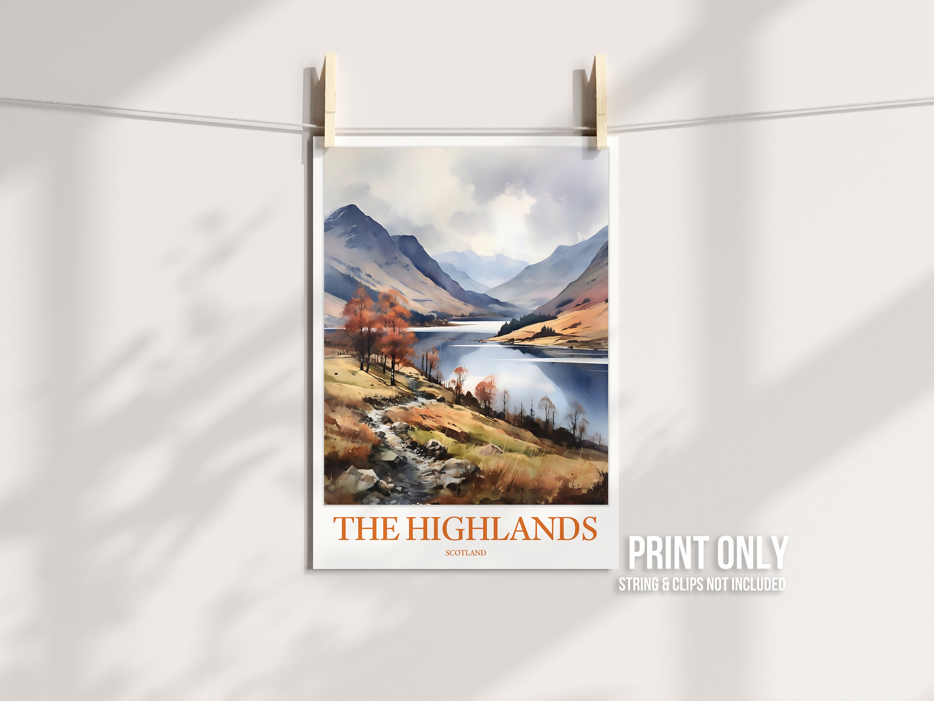 The Highlands Print Art the Highlands Poster the Highlands Wall Art the ...