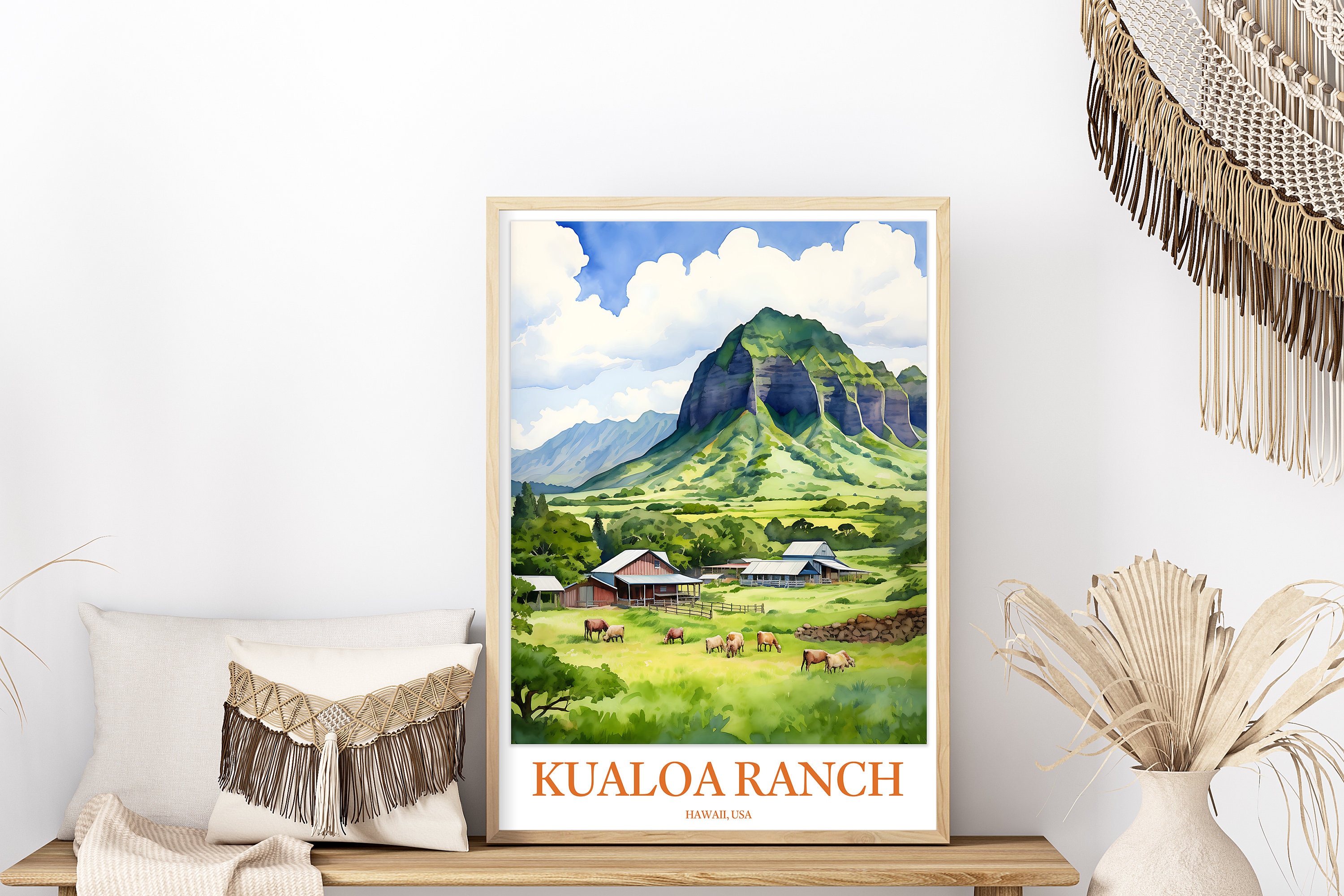 Kualoa Ranch Wall Art Kualoa Ranch Poster Kualoa Ranch Print - Etsy