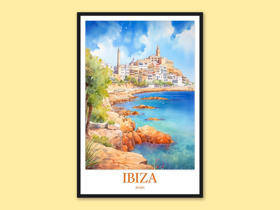 Ibiza Travel Wall Art Ibiza Poster Ibiza Print Art Ibiza Wall Art Ibiza Wall Decor Spain Wall ...