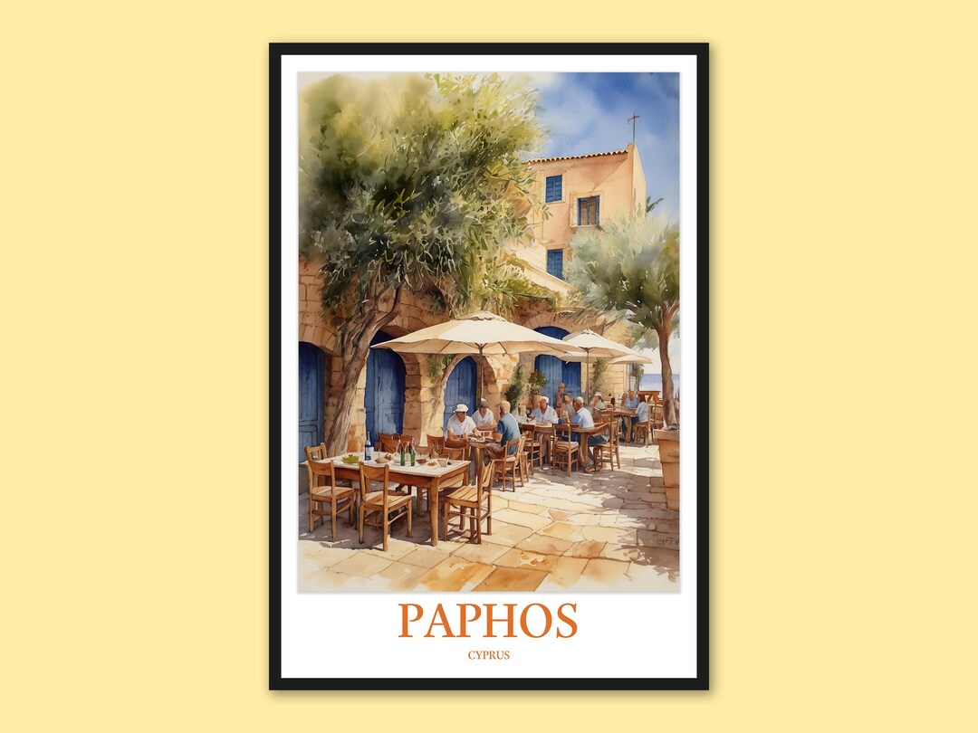 Paphos Poster Paphos Print Paphos Travel Print Wall Art Paphos Wall ...