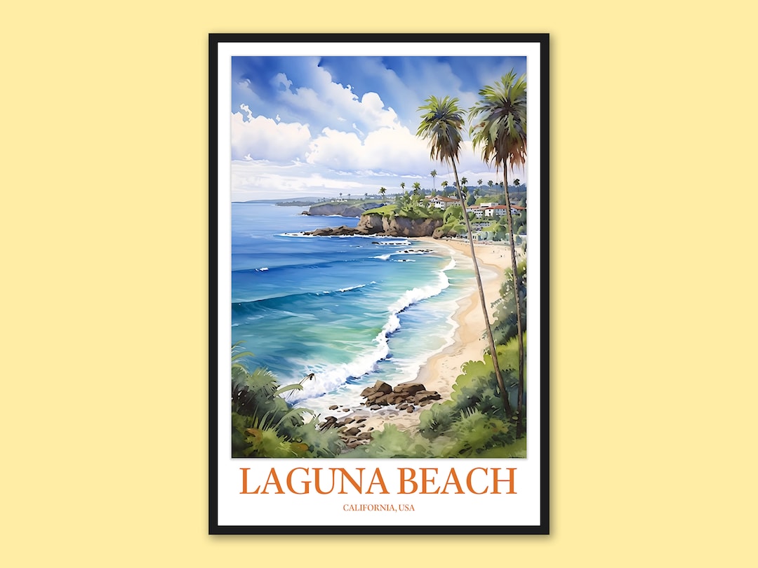 Laguna Beach Print Art Laguna Beach Wall Art Laguna Beach Poster Laguna ...