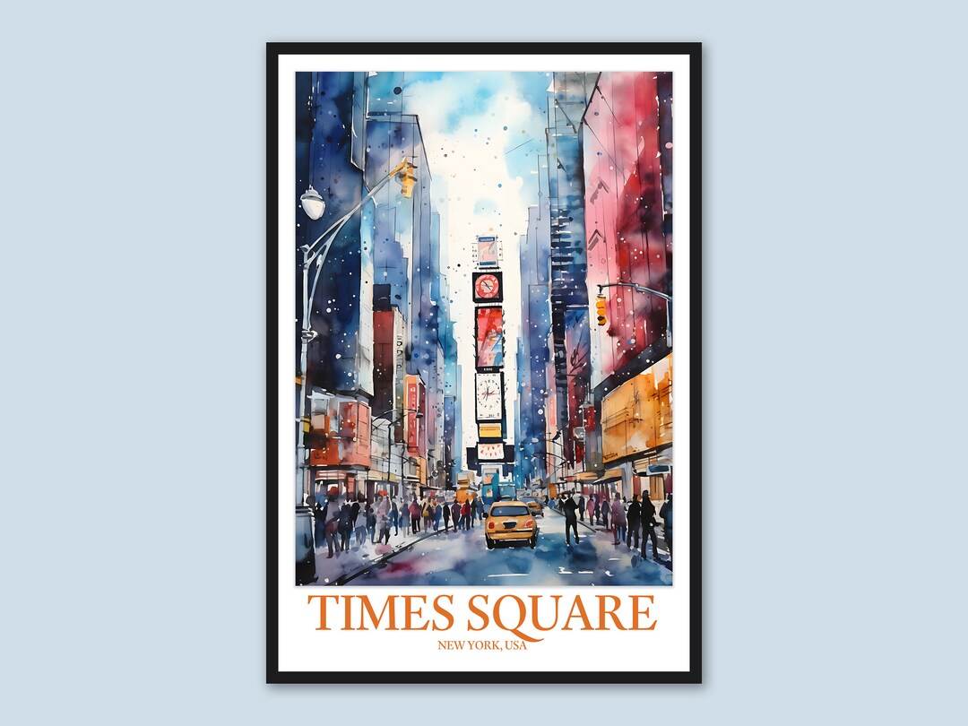 Times Square Wall Art Times Square Poster Times Square Travel - Etsy