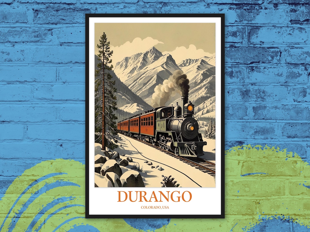 Durango Travel Wall Art Durango Poster Durango Print Durango Wall Decor ...
