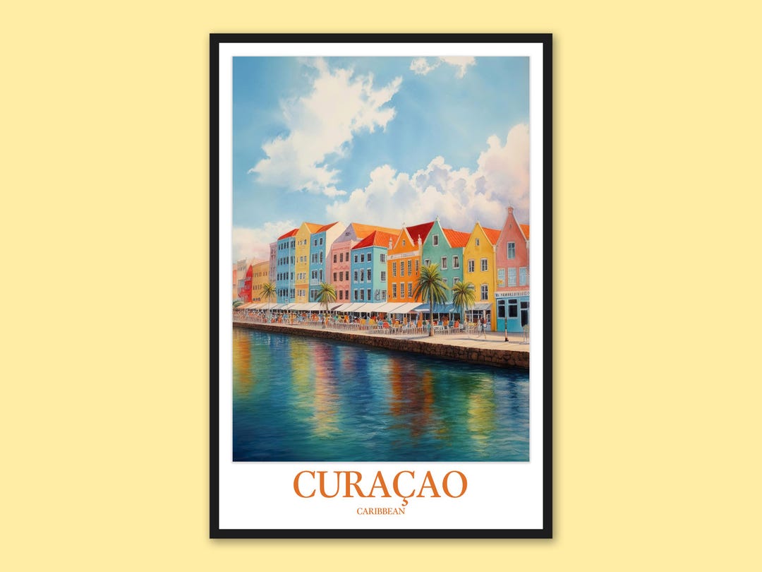Curaçao Poster Curaçao Wall Decor Curaçao Print Curaçao Travel Print ...