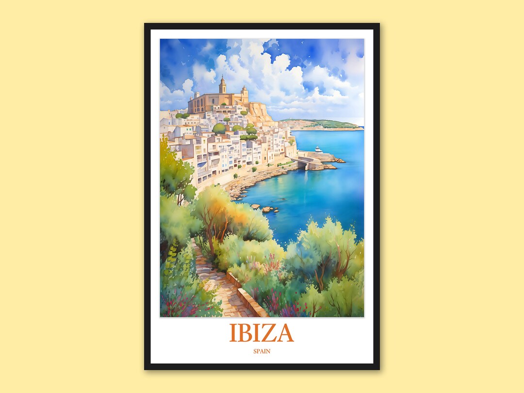 Ibiza Travel Wall Art Ibiza Poster Ibiza Print Art Ibiza Wall Art Ibiza Wall Decor Spain Wall ...