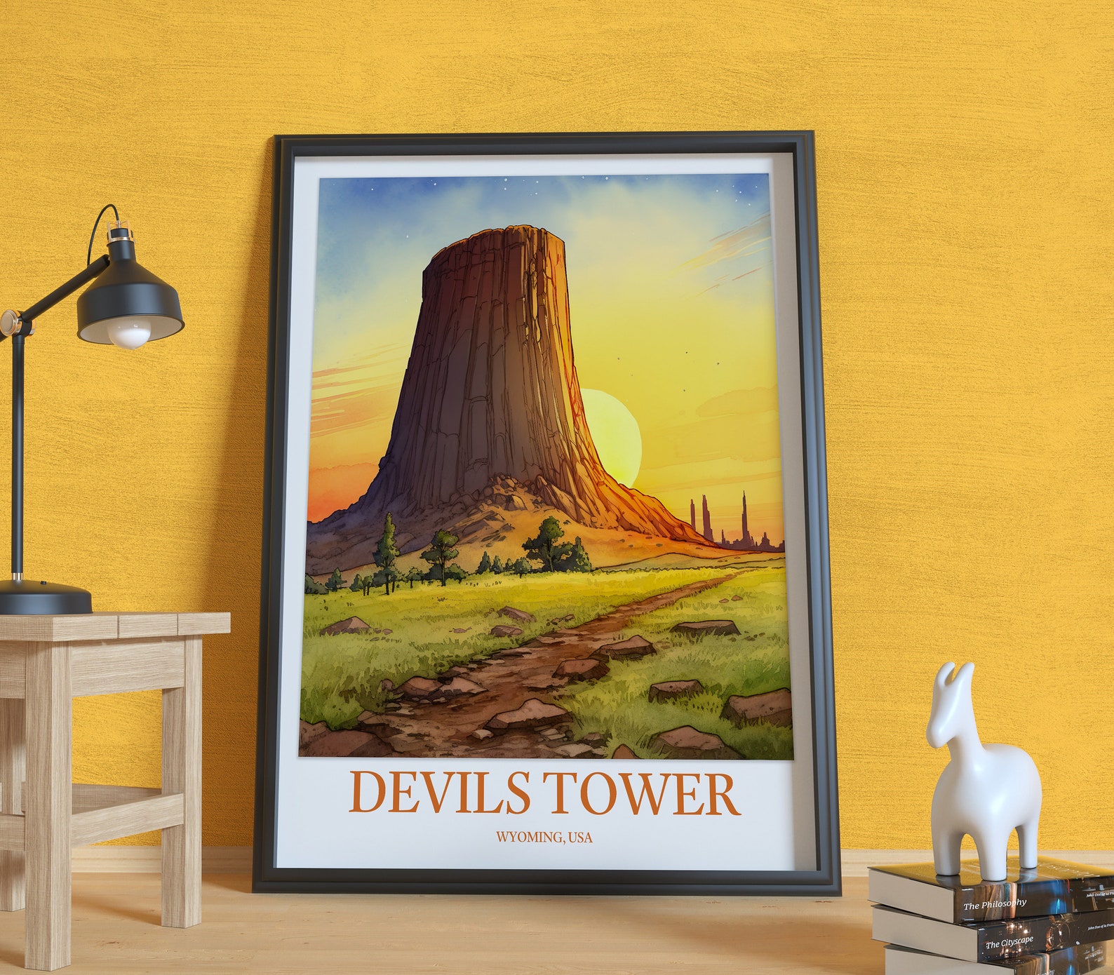 Devils Tower Print Art Devils Tower Poster Devils Tower Wall Art Devils Tower Wall Decor Devils ...
