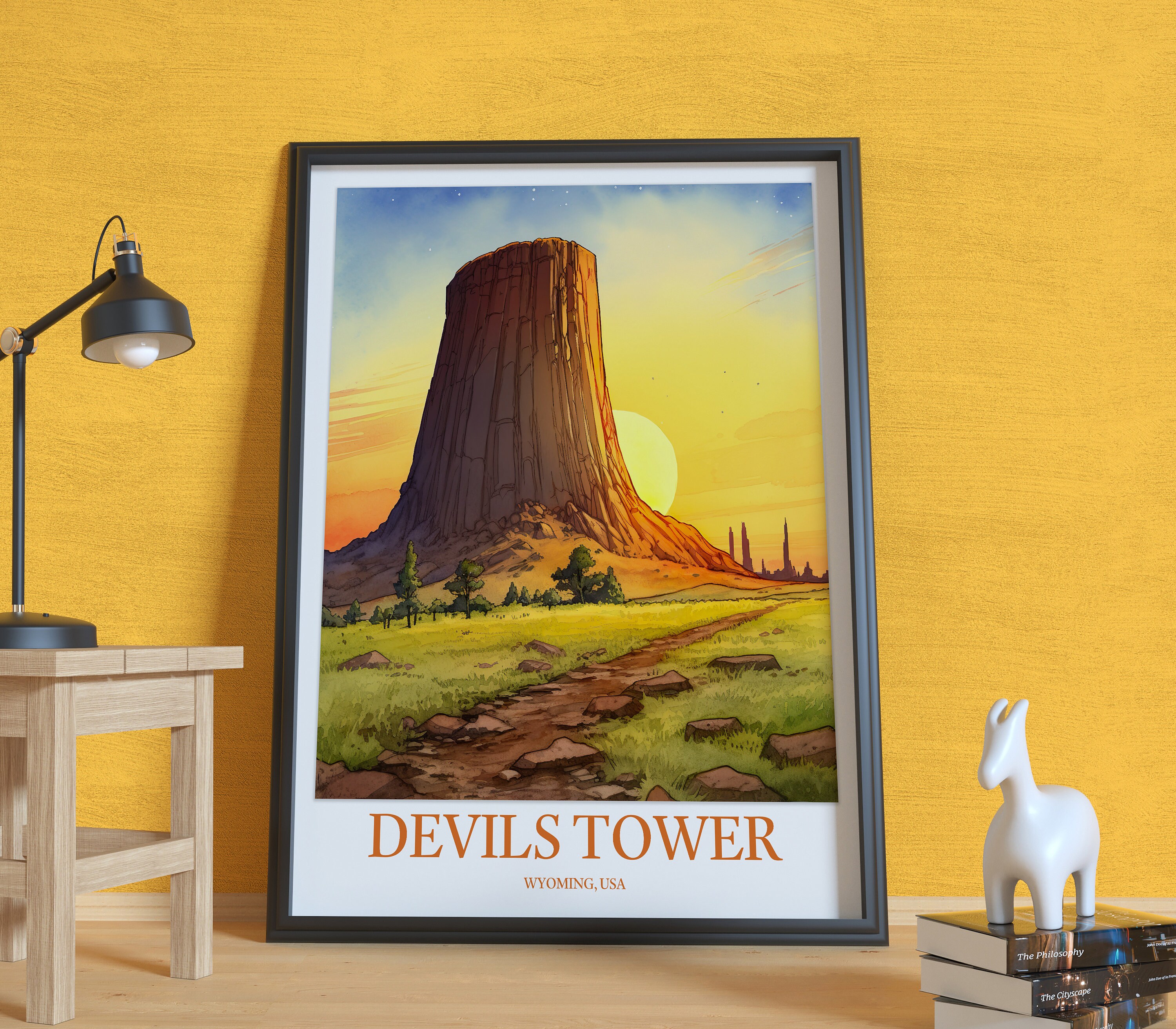 Devils Tower Print Art Devils Tower Poster Devils Tower Wall Art Devils ...