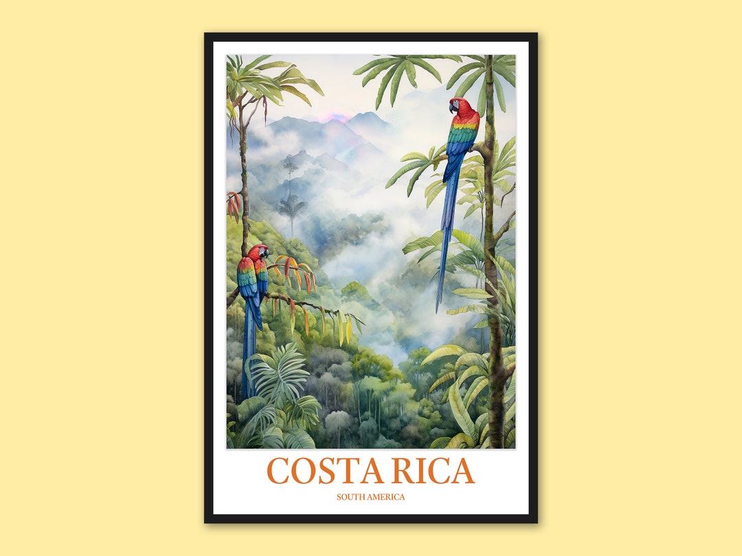 Costa Rica Poster Costa Rica Print Costa Rica Wall Art Monteverde Cloud ...