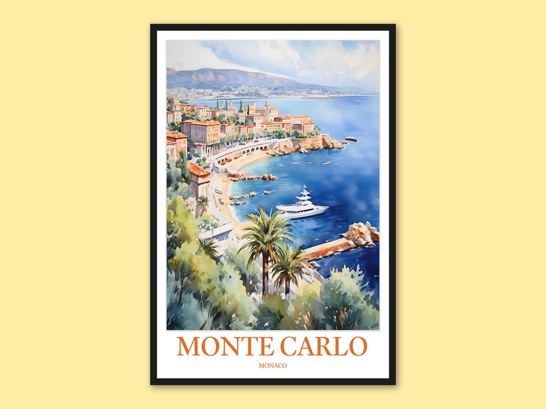 Monte Carlo Print Monte Carlo Poster Monte Carlo Wall Art Monte Carlo ...