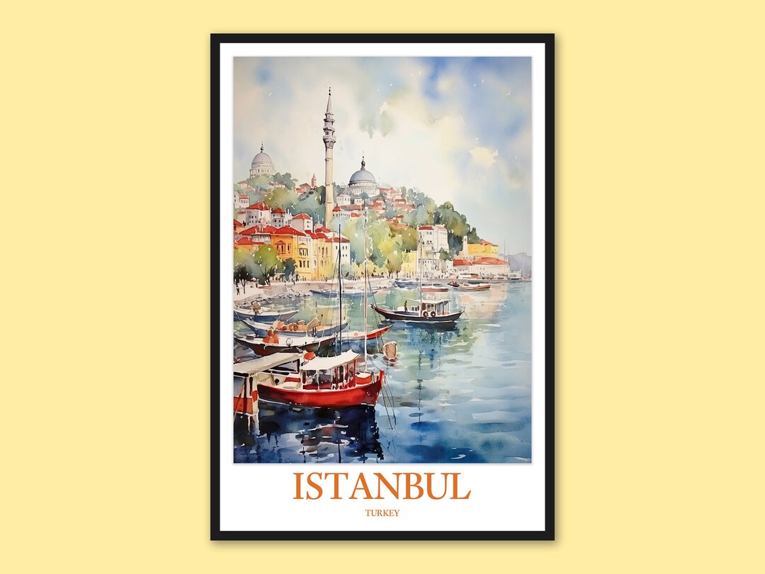 Istanbul Wall Art Istanbul Print Art Istanbul Poster Istanbul Wall ...