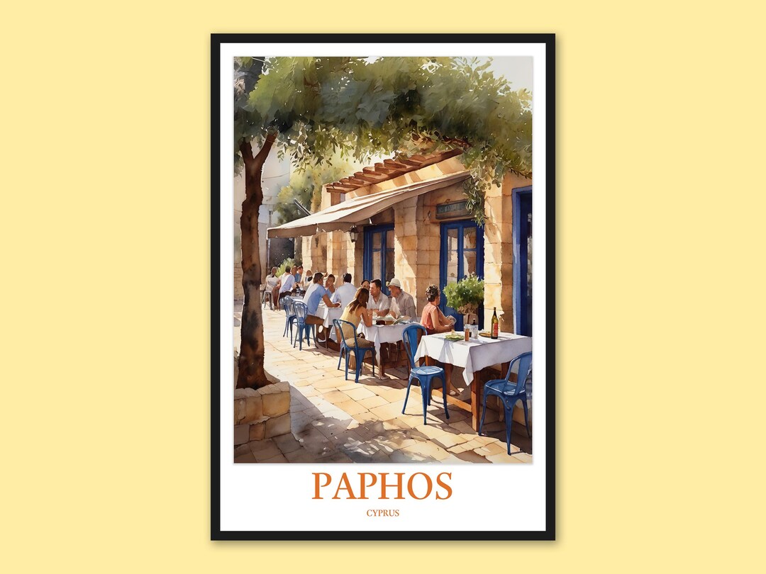 Paphos Print Paphos Travel Print Wall Art Paphos Poster Paphos Wall ...