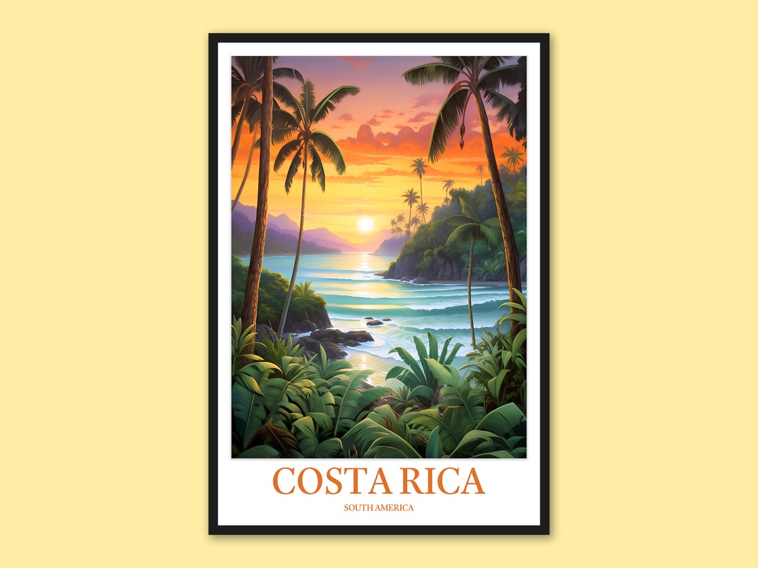 Costa Rica Wall Art Costa Rica Poster Costa Rica Print Manuel Antonio ...
