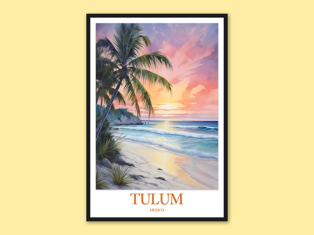 Tulum Poster Tulum Print Tulum Wall Art Tulum Wall Decor Tulum Travel ...