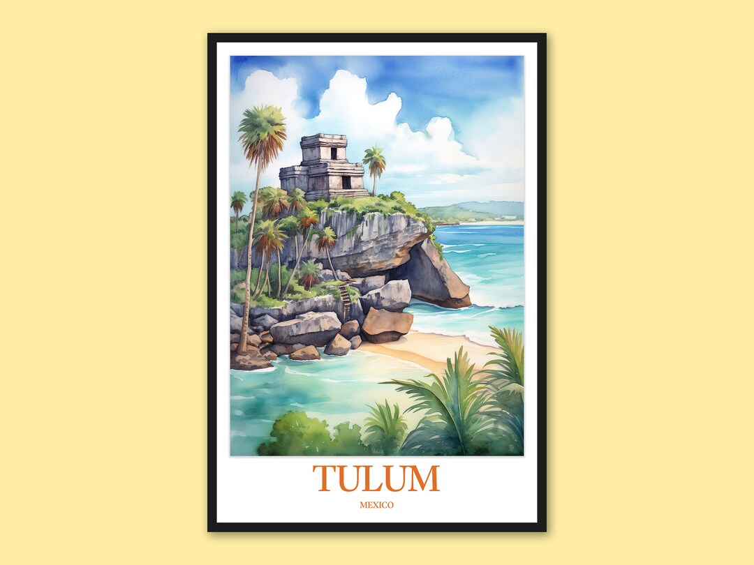 Tulum Poster Tulum Print Tulum Wall Art Tulum Travel Wall Art Tulum ...