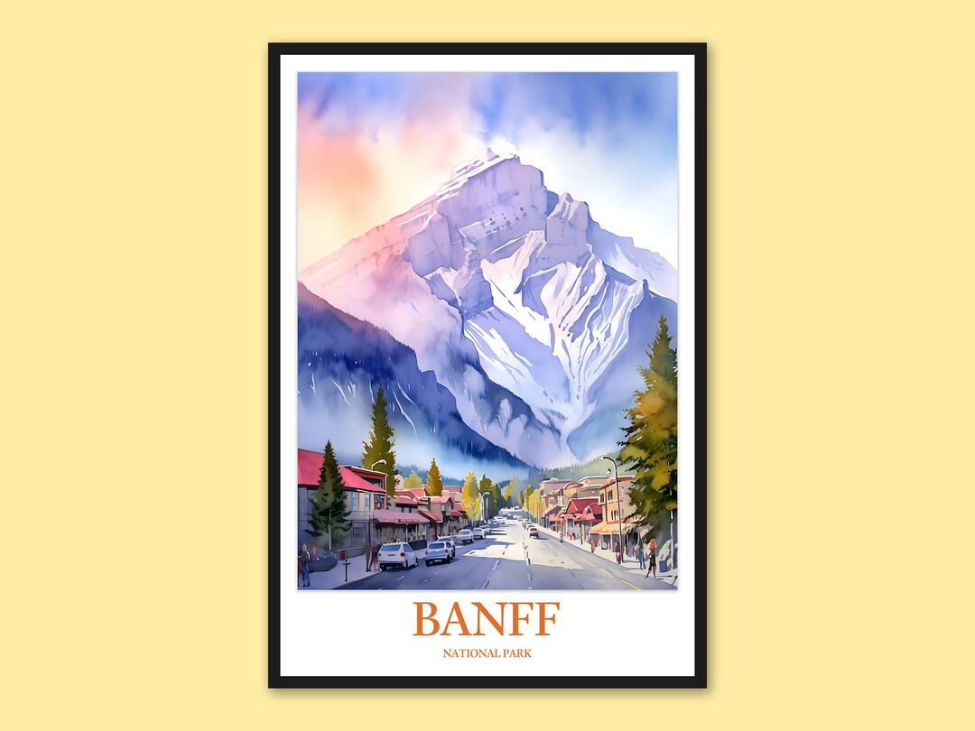 Banff Wall Art Banff Poster Banff Print Banff Mountain Nature Wall ...