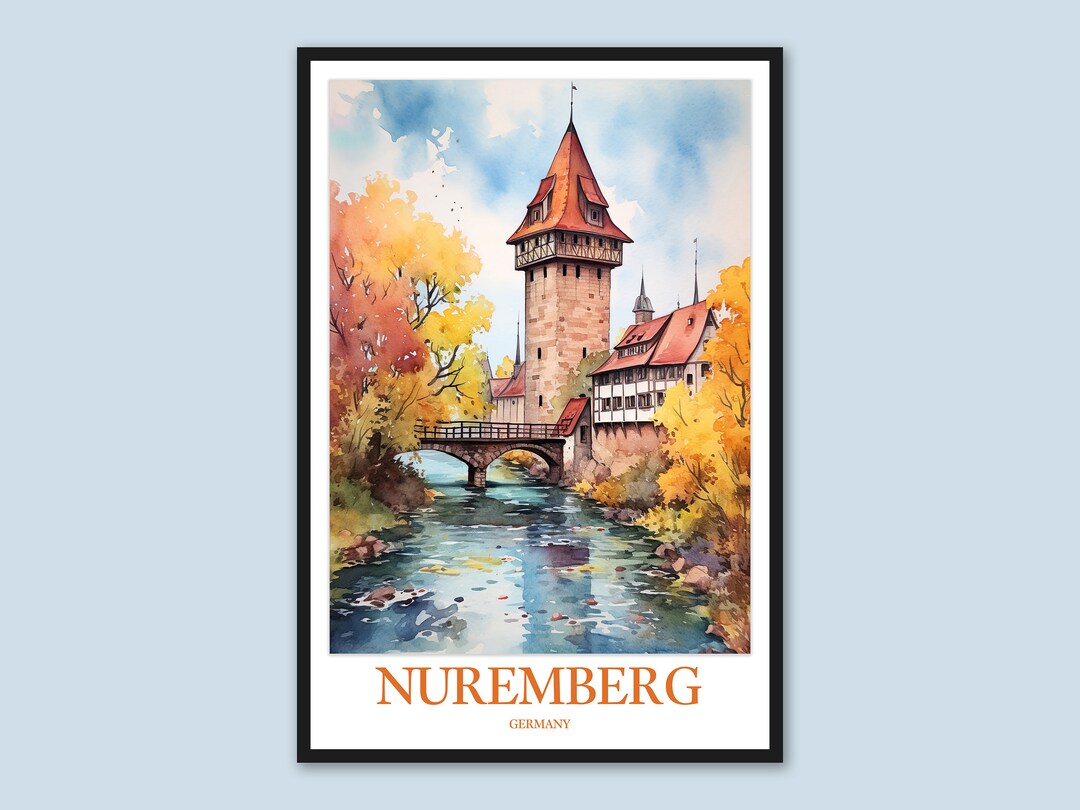 Nuremberg Wall Art Nuremberg Poster Nuremberg Print Art Nuremberg Wall ...