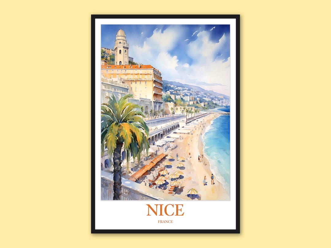 Nice Poster Nice Wall Art Nice Print Nice Wall Decor Nice Promenade ...