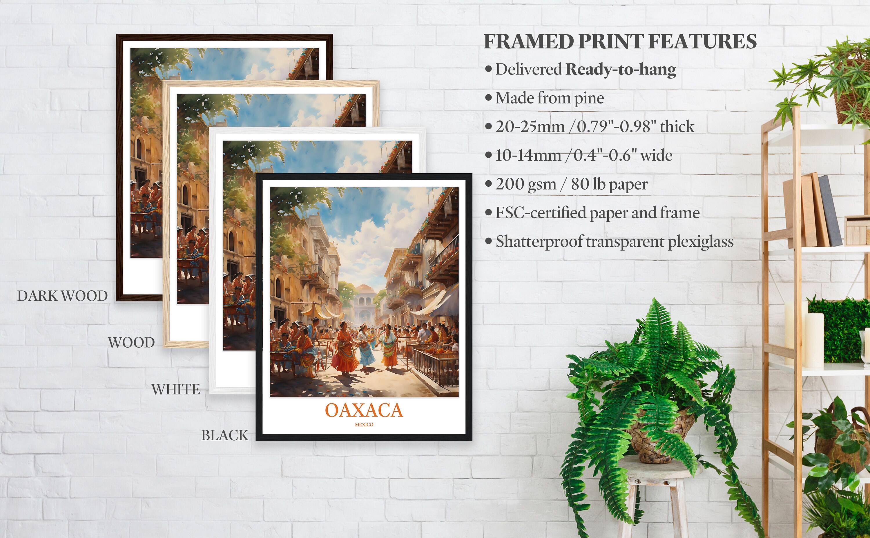 Oaxaca Print Oaxaca City Poster Oaxaca Marimba Decor Oaxaca Wall Art ...
